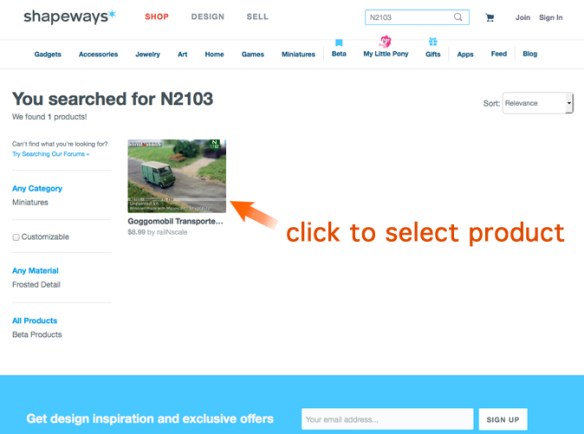 Finding products at Shapeways | RAILNSCALE