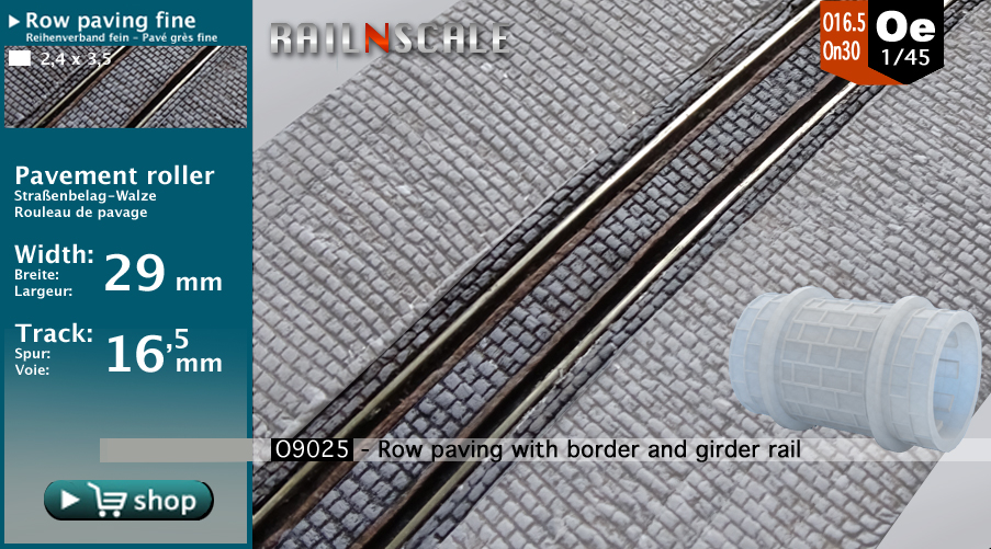 Row paving fine | 1:43 – 1:72 | RAILNSCALE